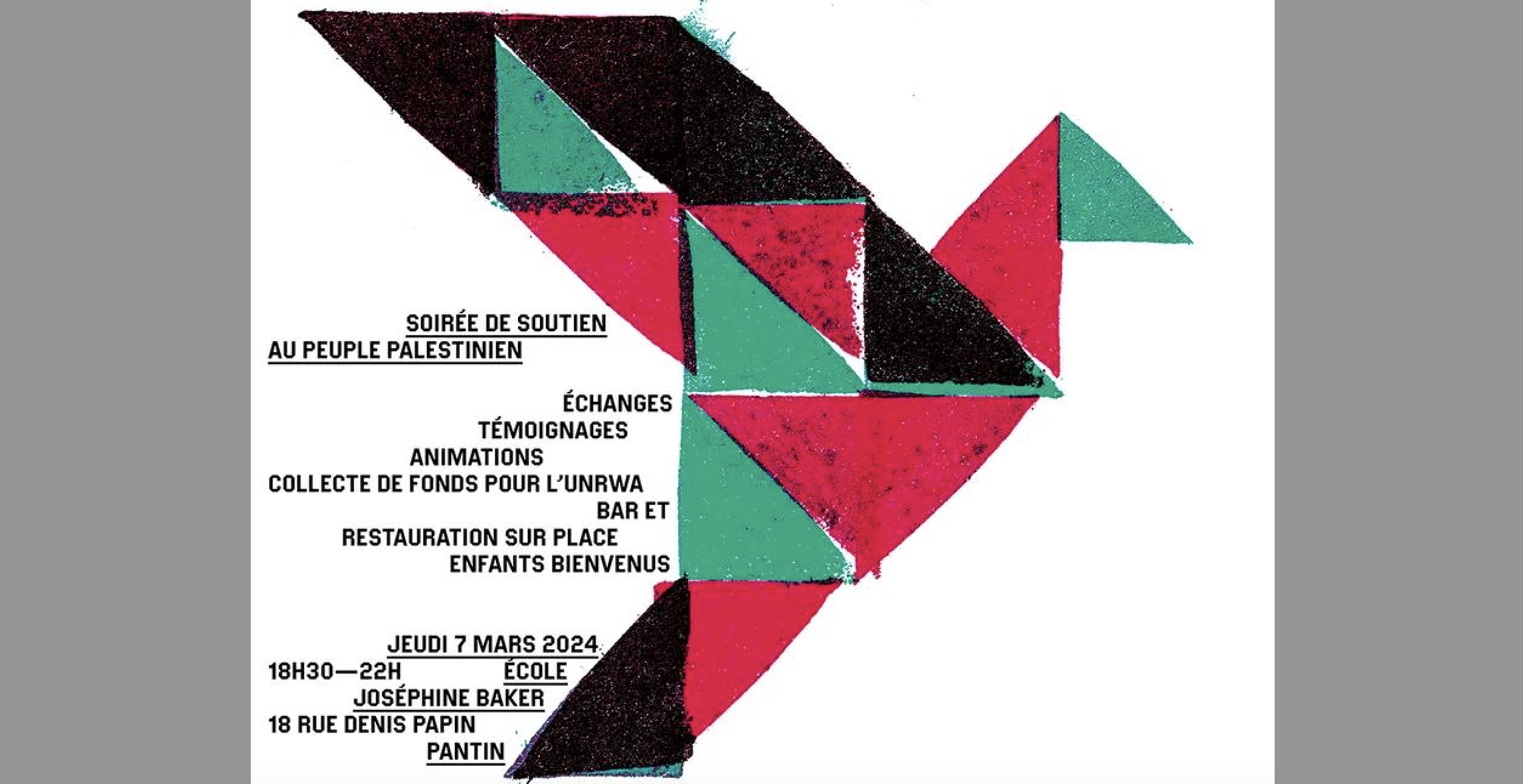 Pantin : une soirée de soutien à la Palestine organisée dans une école ... Pantin : une soirée de soutien à la Palestine organisée dans une école ...